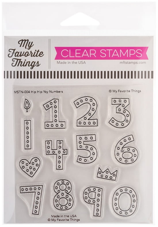 My Favorite Things Clear Stamps 4"X4"-Hip Hip Yay Numbers - Walmart.com