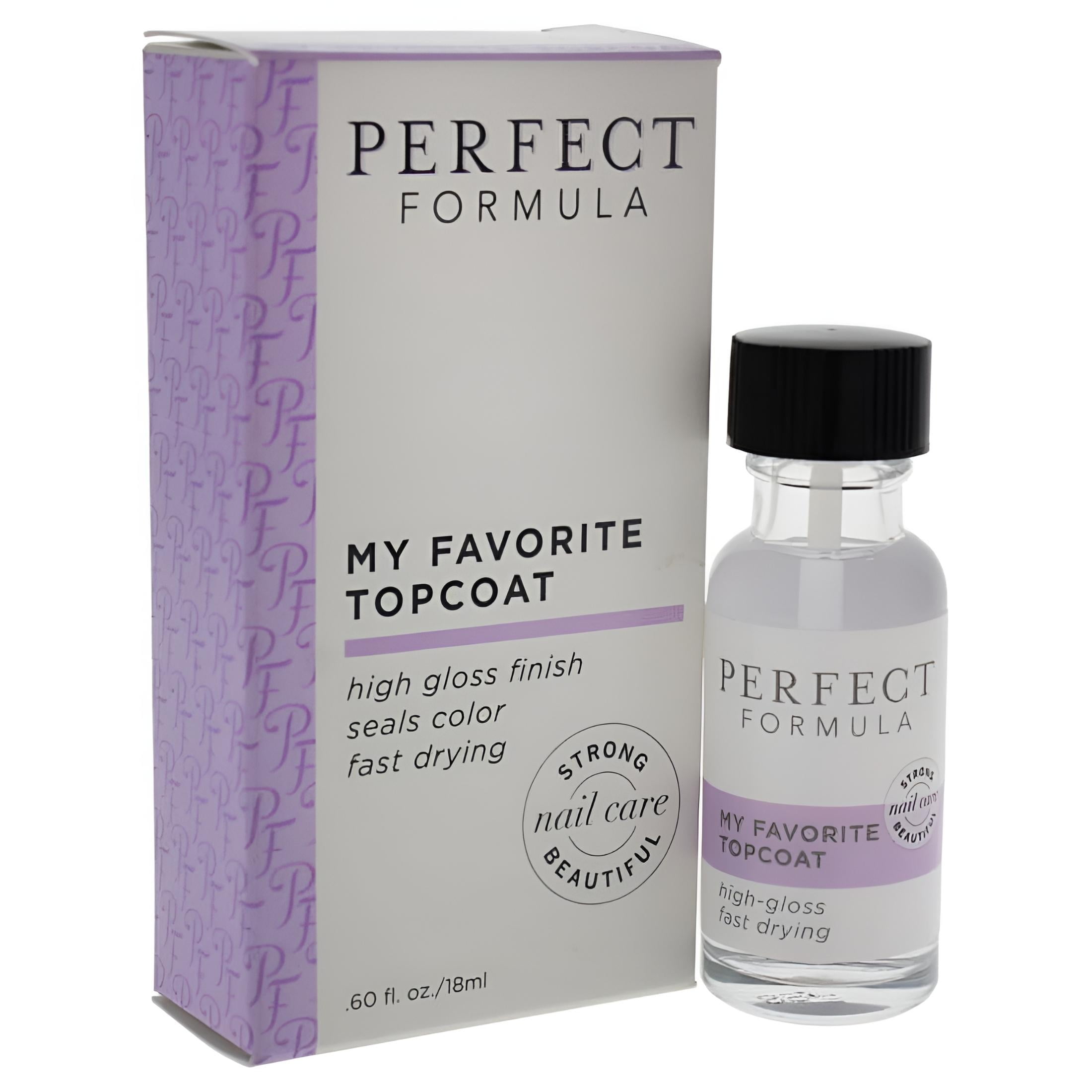 Perfect Formula Women's My Favorite Topcoat - 0.6 oz High-Gloss, Long ...