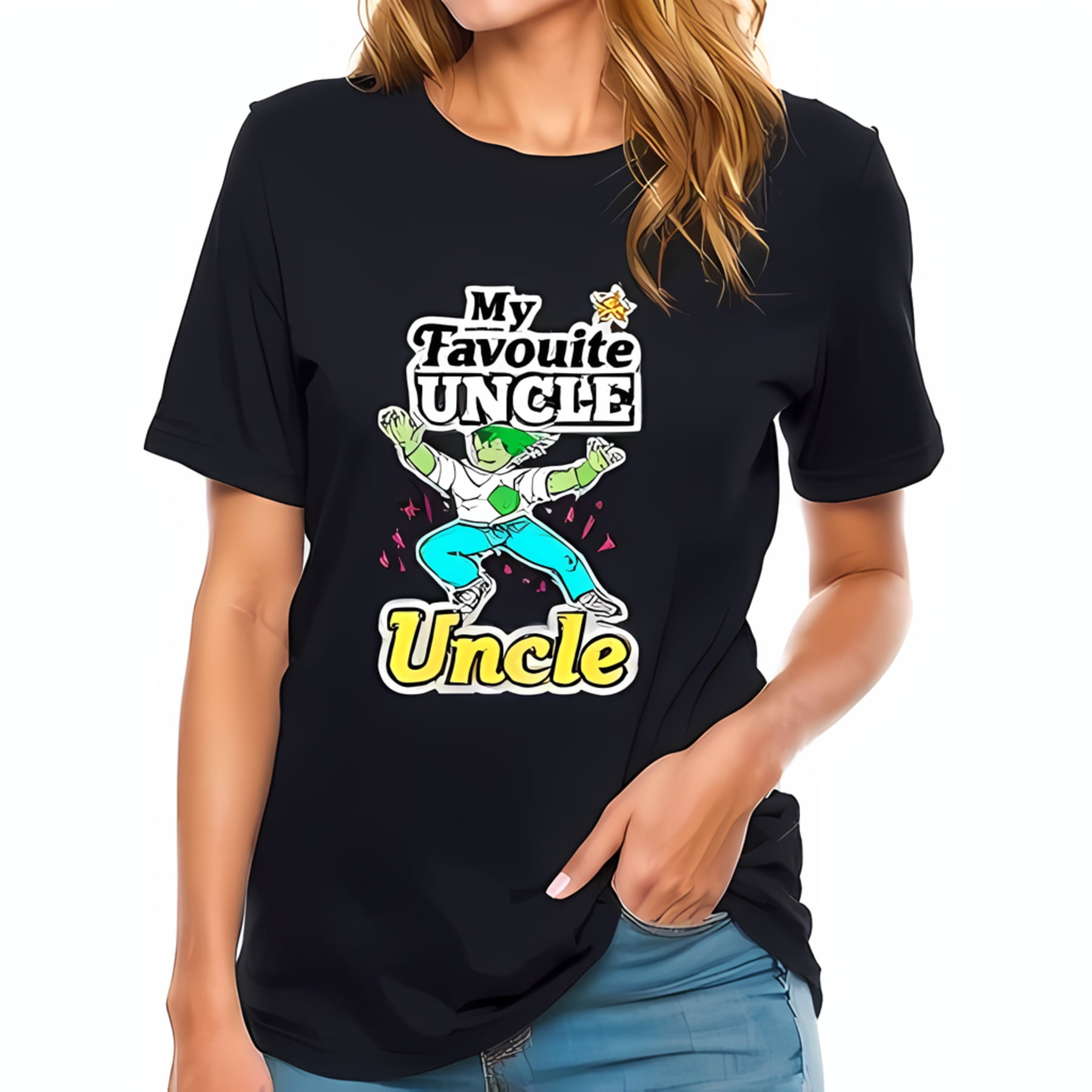 My Favourite Uncle Cotton Short Sleeve T-Shirt - Fun Design with ...