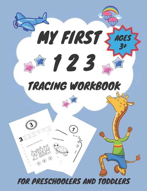 My First 1 2 3 Tracing Workbook For Preschoolers and Toddlers AGES 3 ...