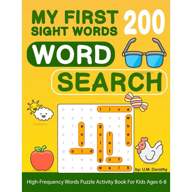 My First 200 Sight Words Word Search: High-Frequency Words Puzzle ...