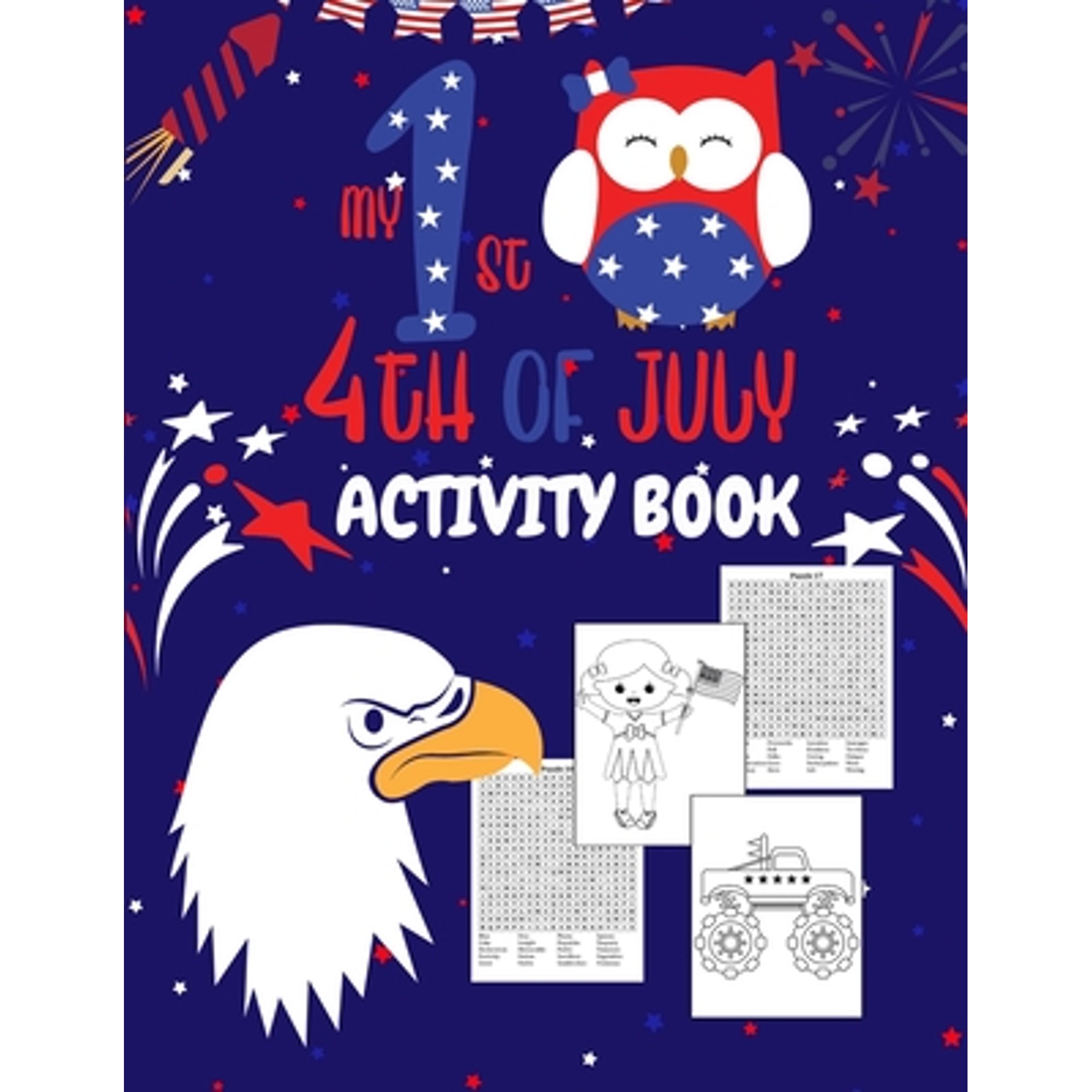 My First 4th Of July Activity Book: Fourth Of July Coloring And Word ...