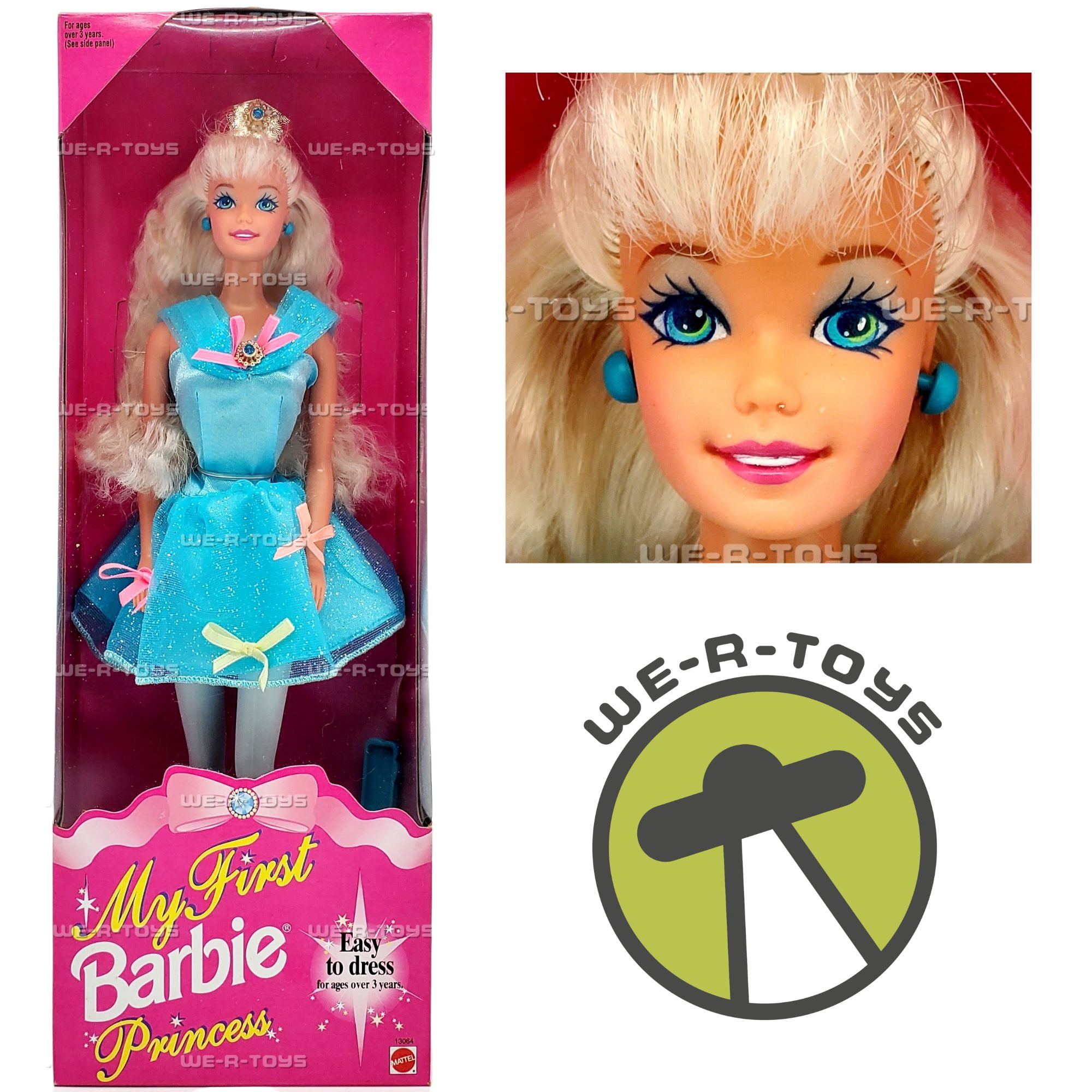 My First Barbie Princess Doll Blonde Hair Easy to Dress 1994 Mattel ...