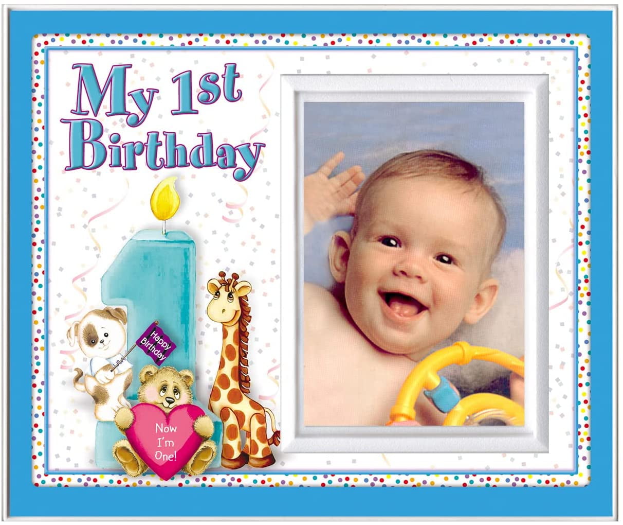 My First Birthday - Picture Frame Gift - Boy - Walmart.com