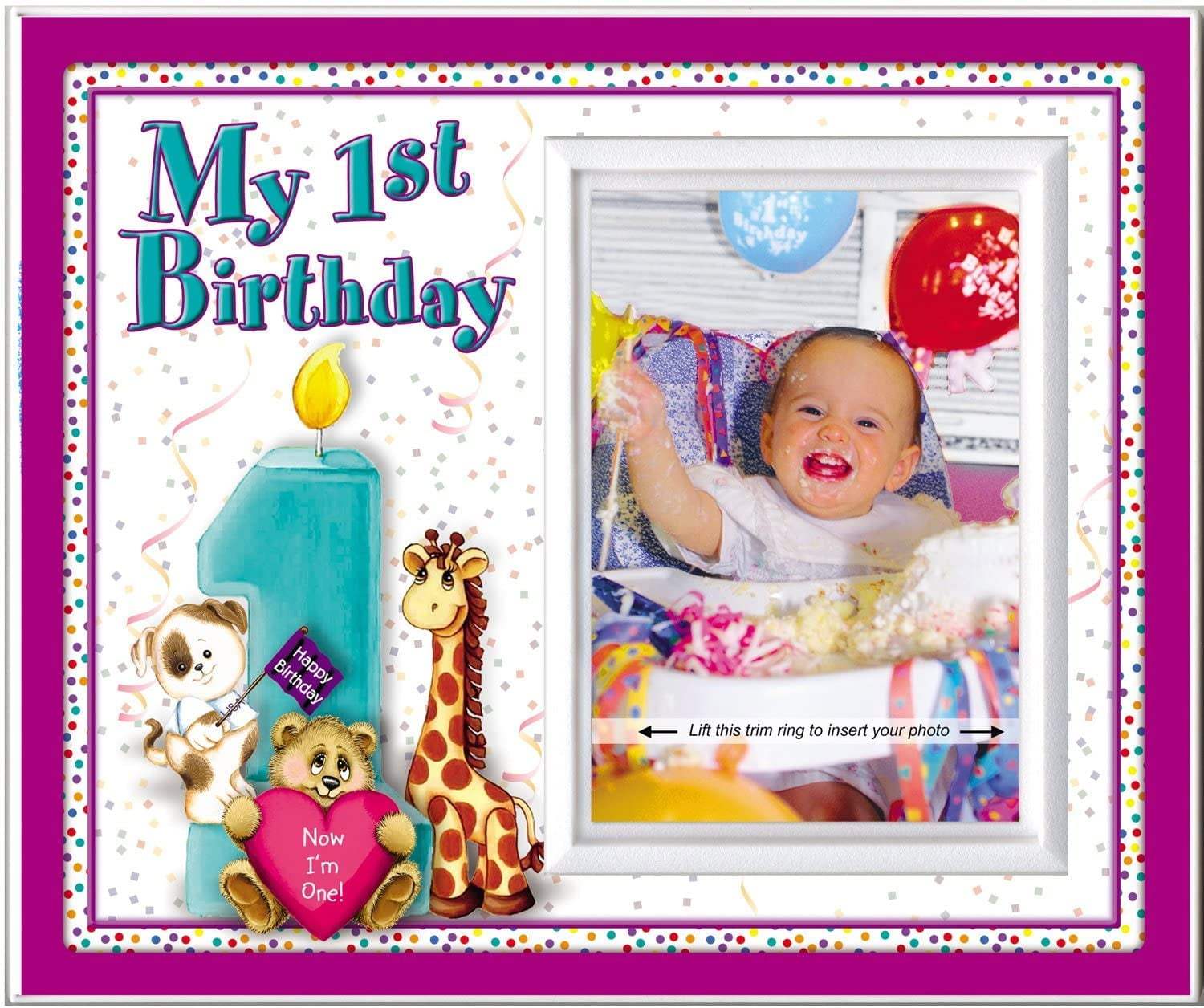 My First Birthday - Picture Frame Gift - Girl - Walmart.com