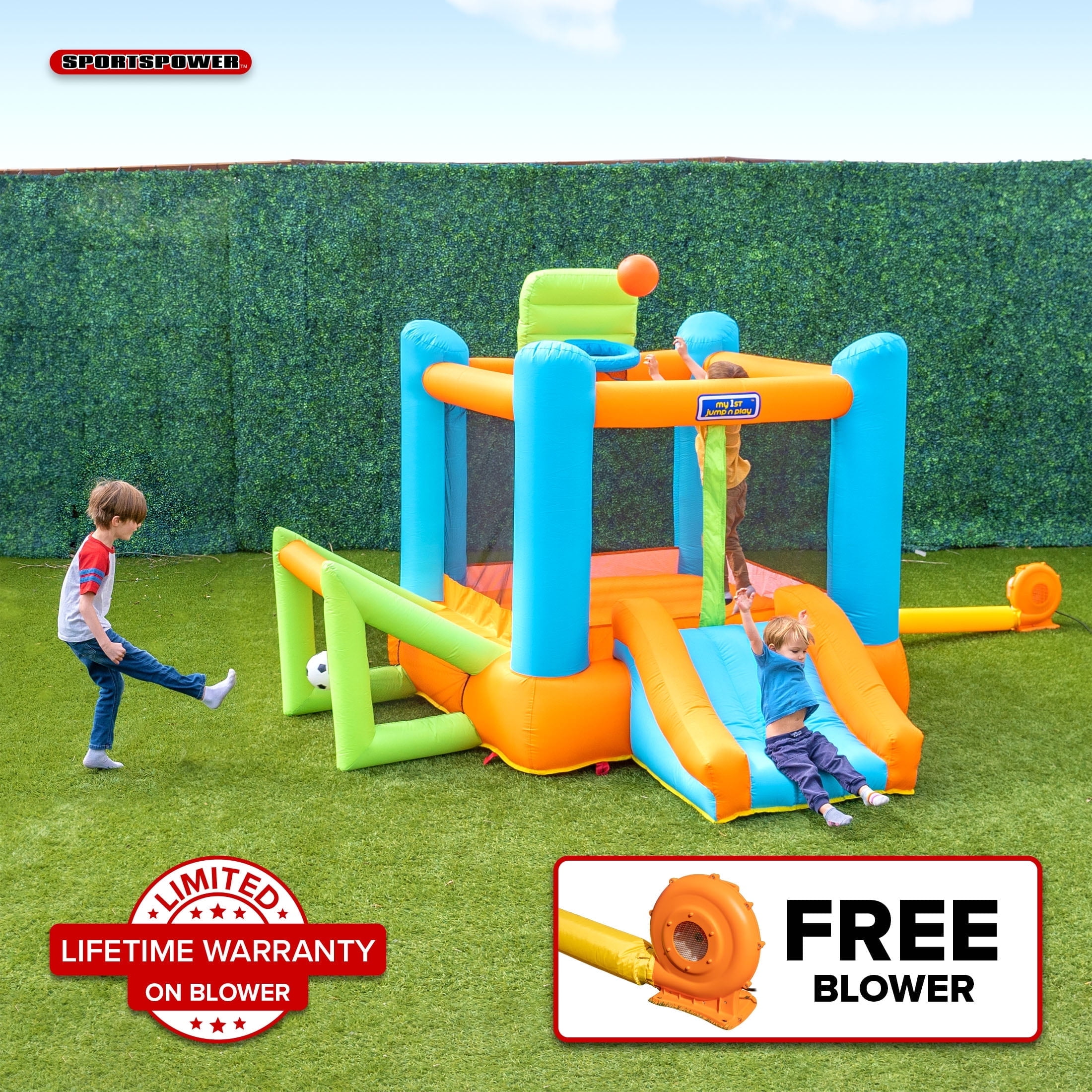 My 1st Bounce House with Soccer Goal & Hoop, Great for Kids Aged 3-8 ...