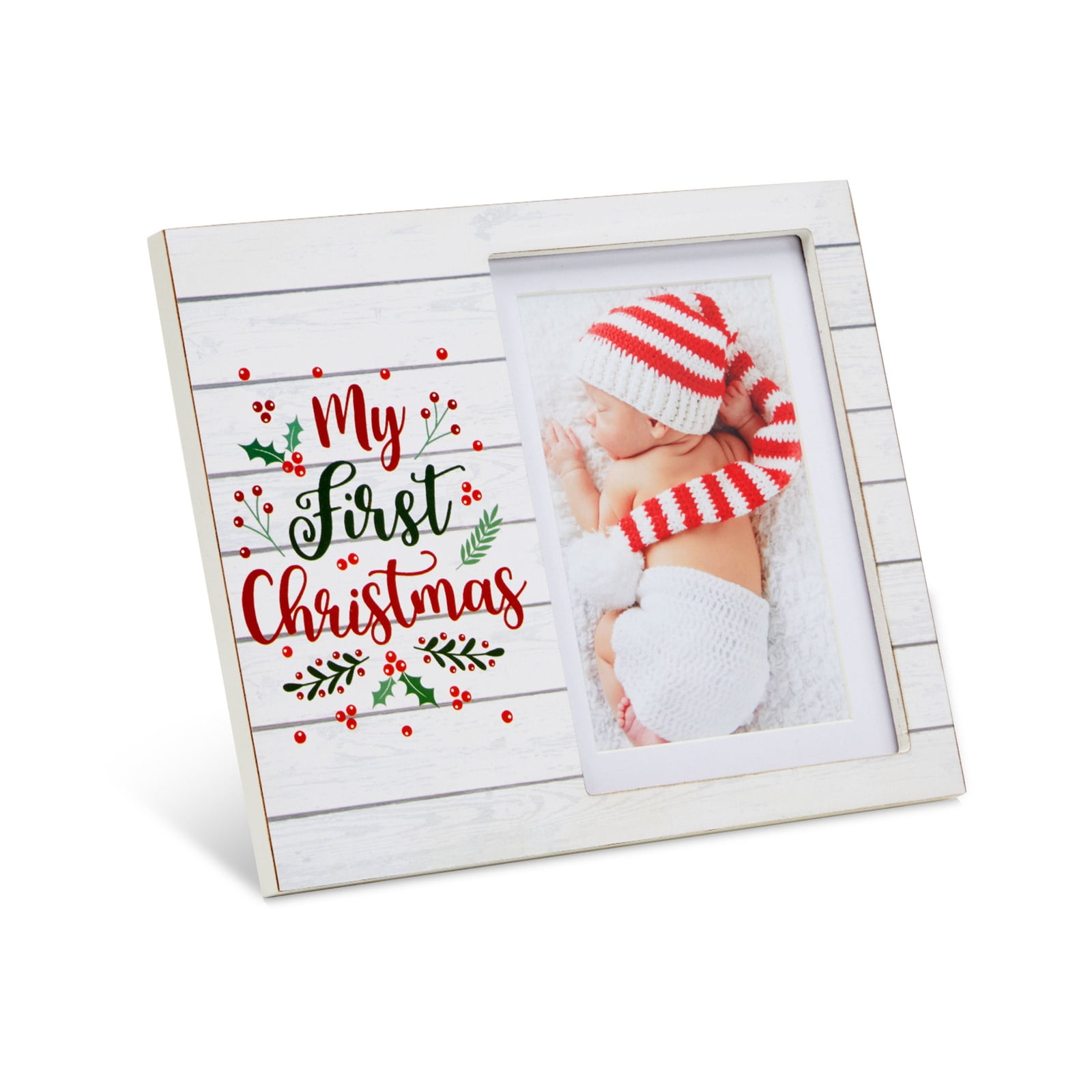 Juvale My First Christmas Picture Frame, 4x6 and 5x7 Inch Photos, 9.8 x ...