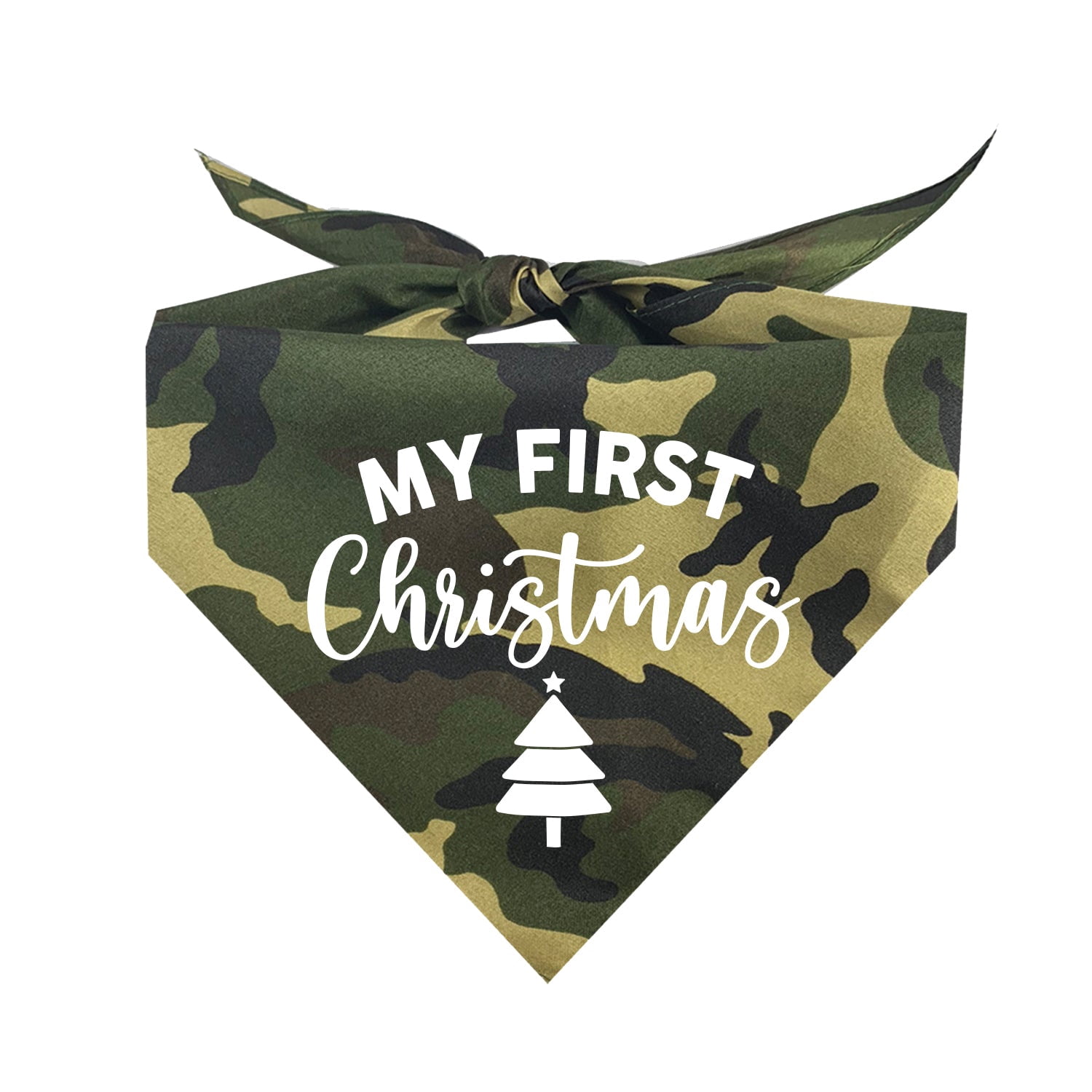 My First Christmas With Tree Triangle Dog Bandana - Walmart.com