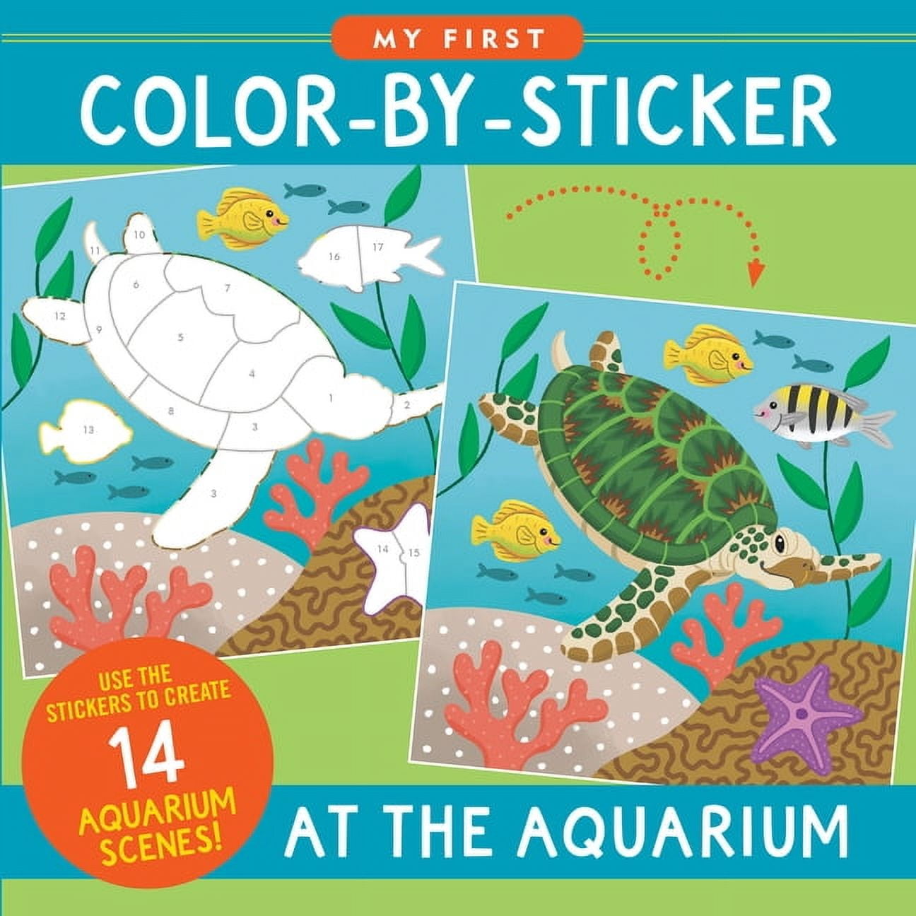 My First Color-By-Sticker Book - At the Aquarium, (Paperback) - Walmart.com