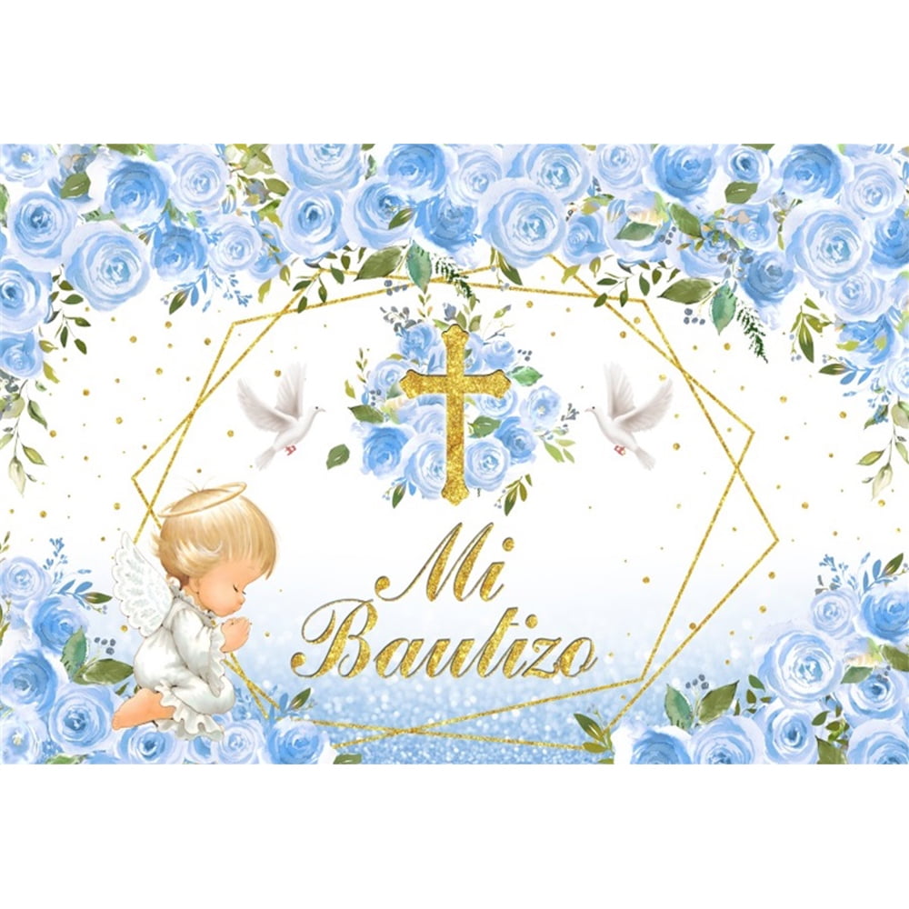 My First Communion Backdrop God Bless Boy Baby Shower Birthday Party ...