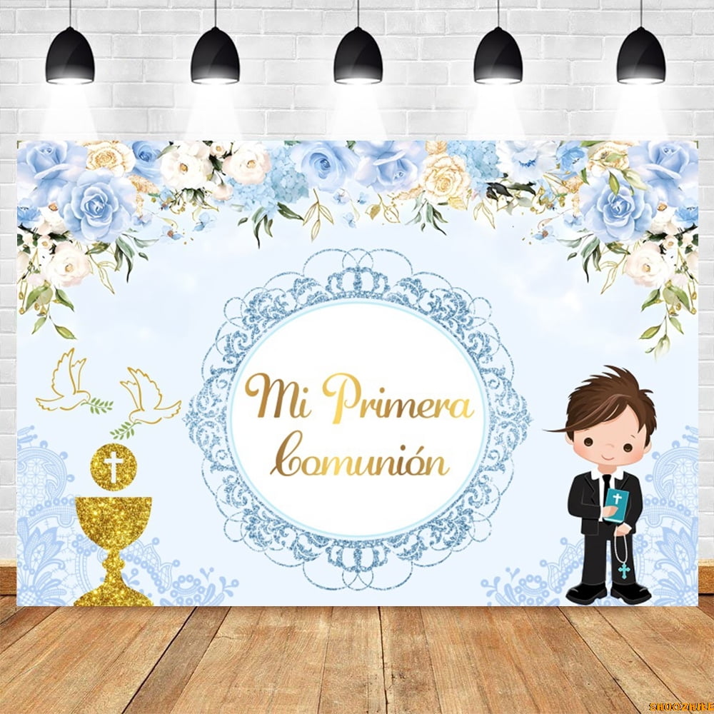 My First Communion Backdrop for Photography Boy Girl Baptism Party ...