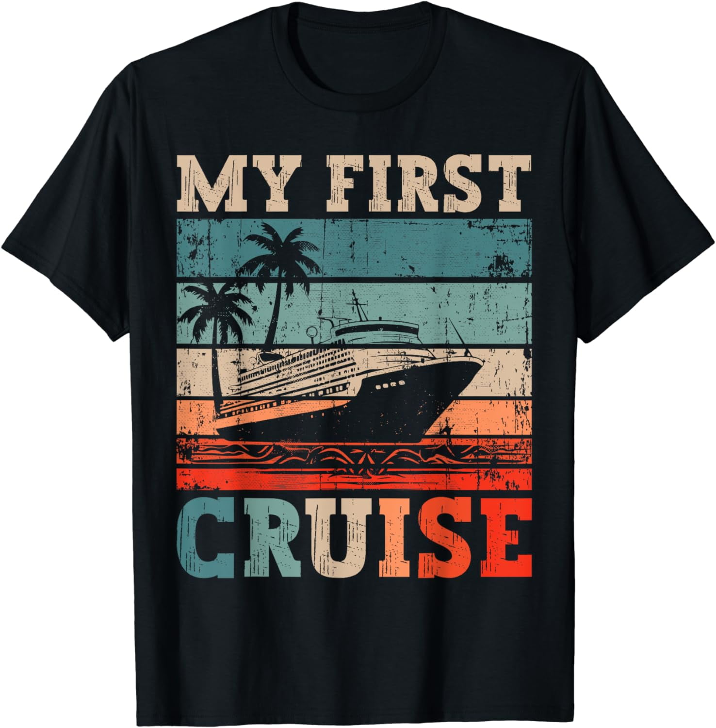 My First Cruise Family Vacation Cruise Ship Cotton T-Shirt - Walmart.com