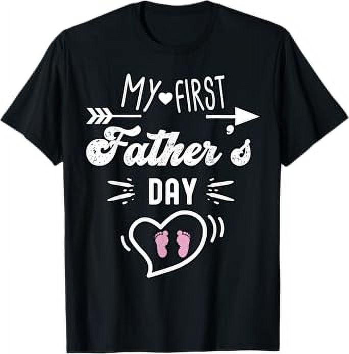 My First Father's Day First Time Daddy New Dad Matching T-Shirt ...