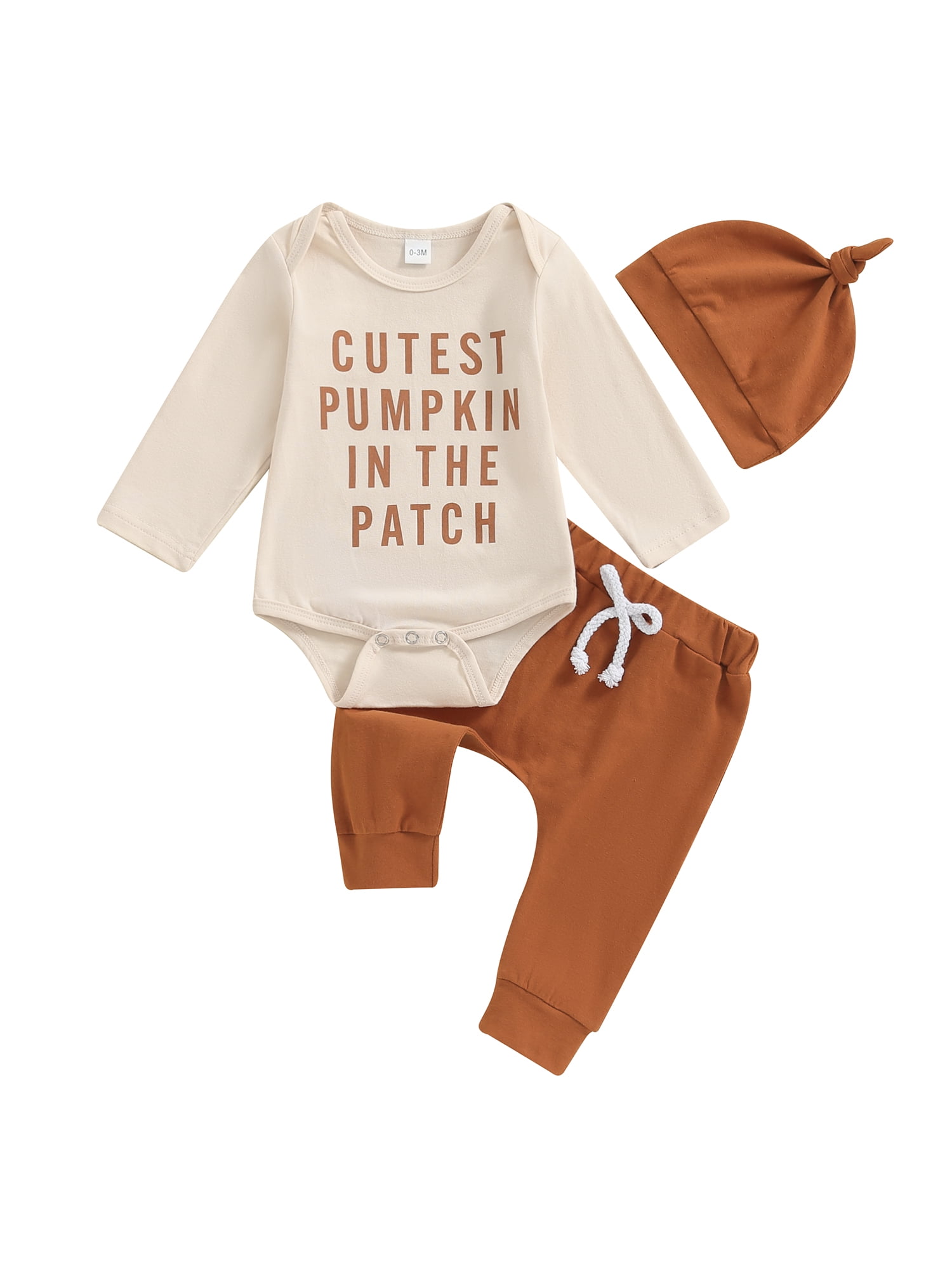 My First Halloween Baby Boy Outfits Pumpkin Romper Bodysuits Pants Hat ...