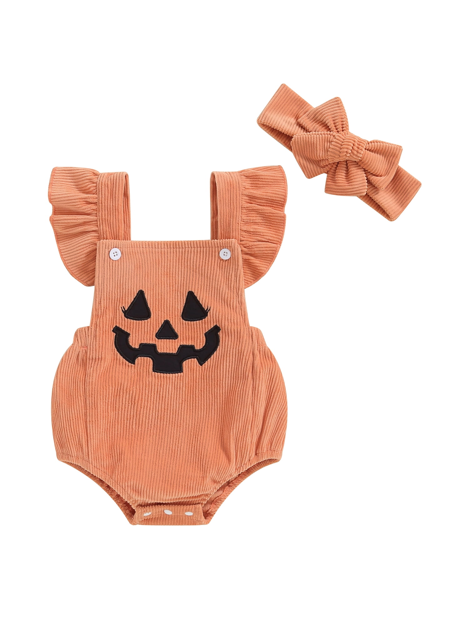 My First Halloween Baby Girl Outfit Newborn Pumpkin Bubble Romper Infant Jumpsuit Cute Girls ...