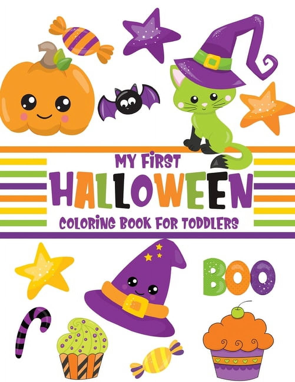 My First Halloween Coloring Book For Toddlers : First Doodling For ...