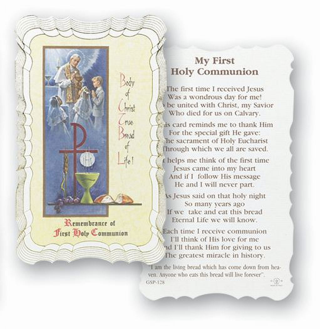 My First Holy Communion Catholic Prayer Holy Card with Prayer on Back ...