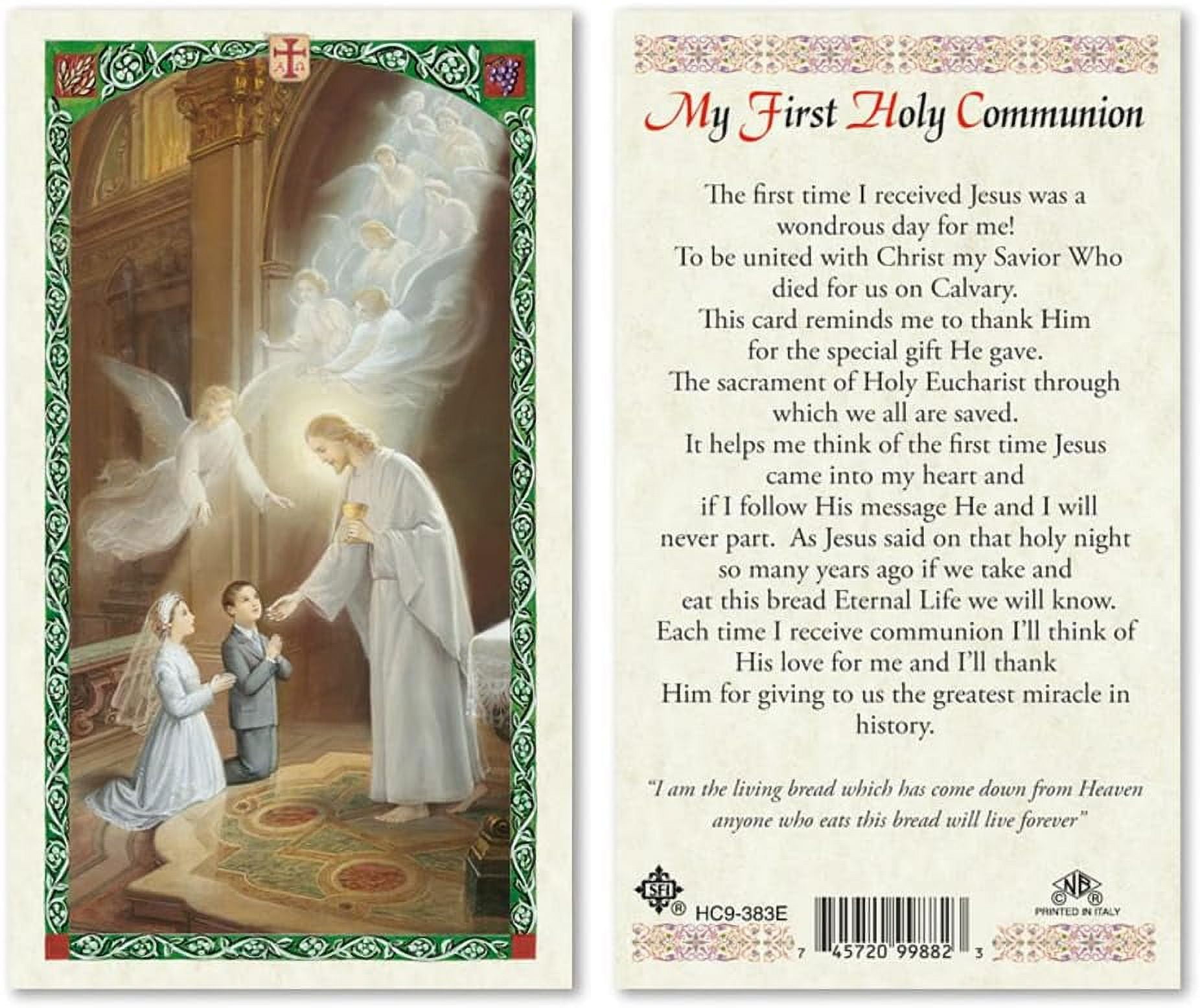 My First Holy Communion Laminated Prayer Cards - Pack of 25 - HC9-383E ...