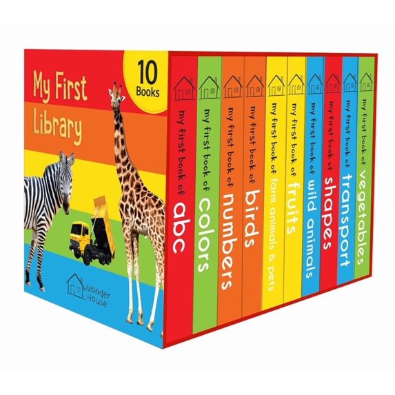 My First Library : Boxset of 10 Board Books for Kids - Walmart.com