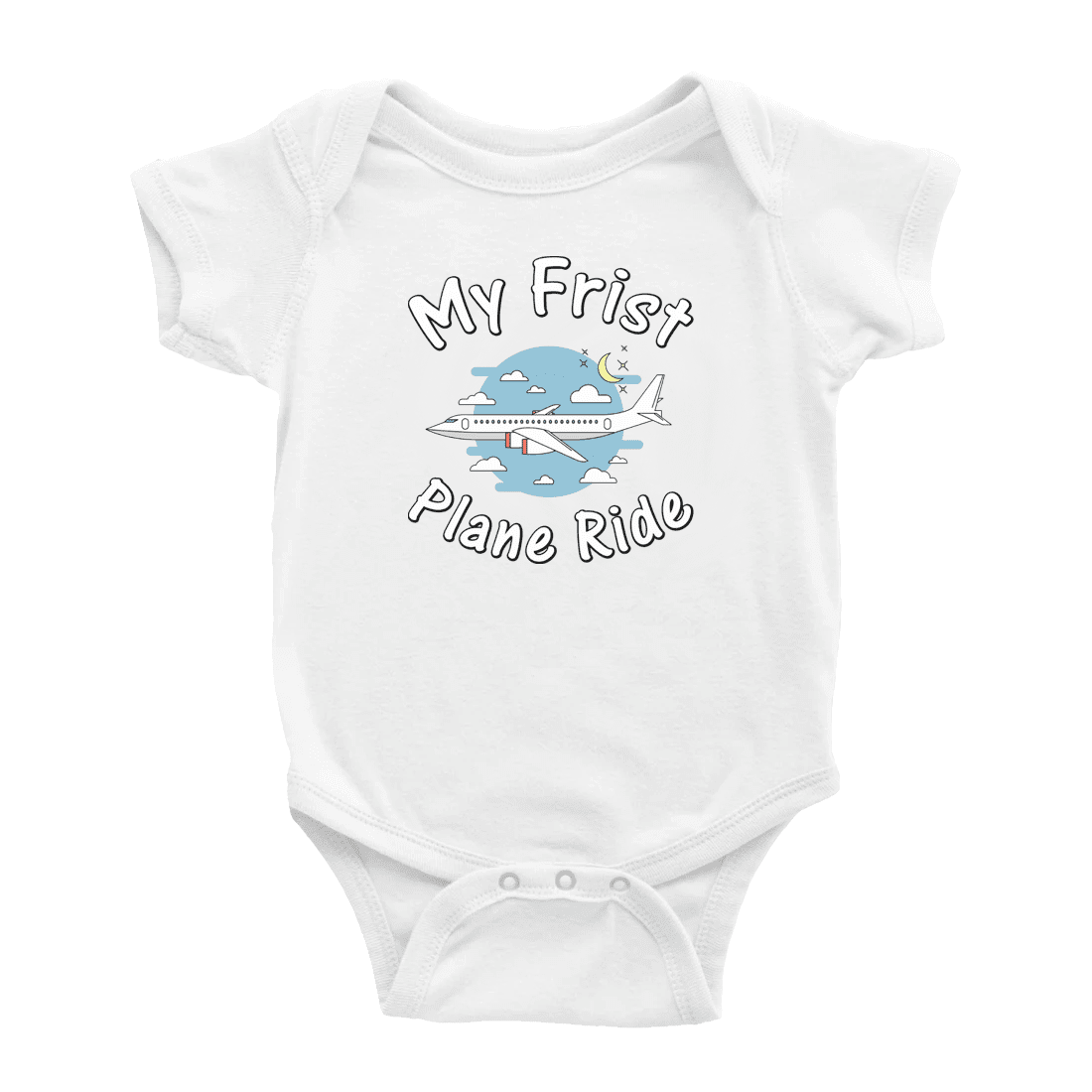 My First Plane Ride Funny Baby Bodysuits Short Sleeve - Walmart.com