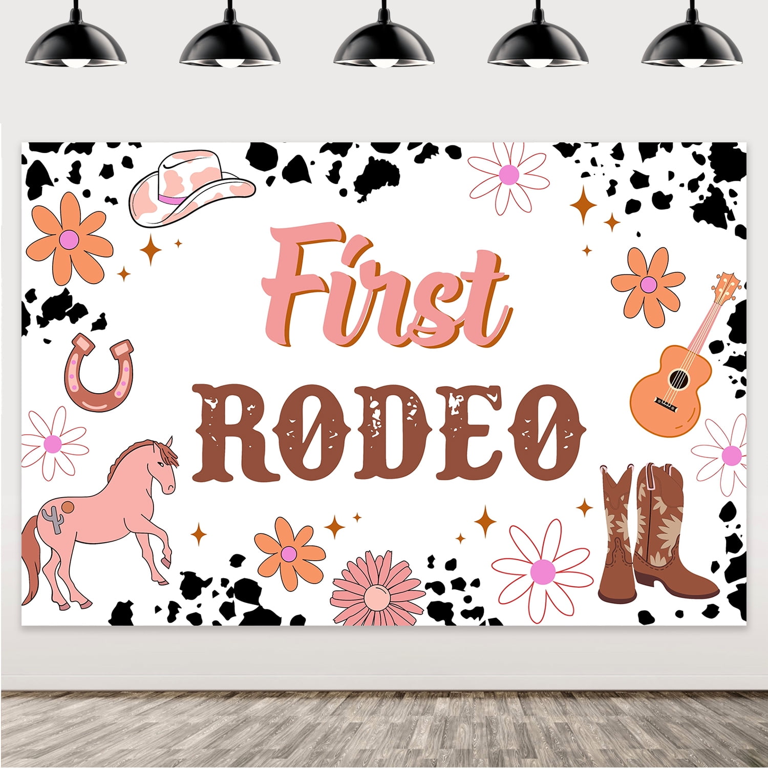 My First Rodeo Birthday Backdrop Western Cowboy 1st Birthday Backdrop ...