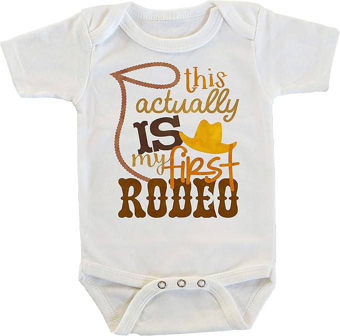 My First Rodeo Cowboy Hat Lasso Onesie/Bodysuit - Walmart.com