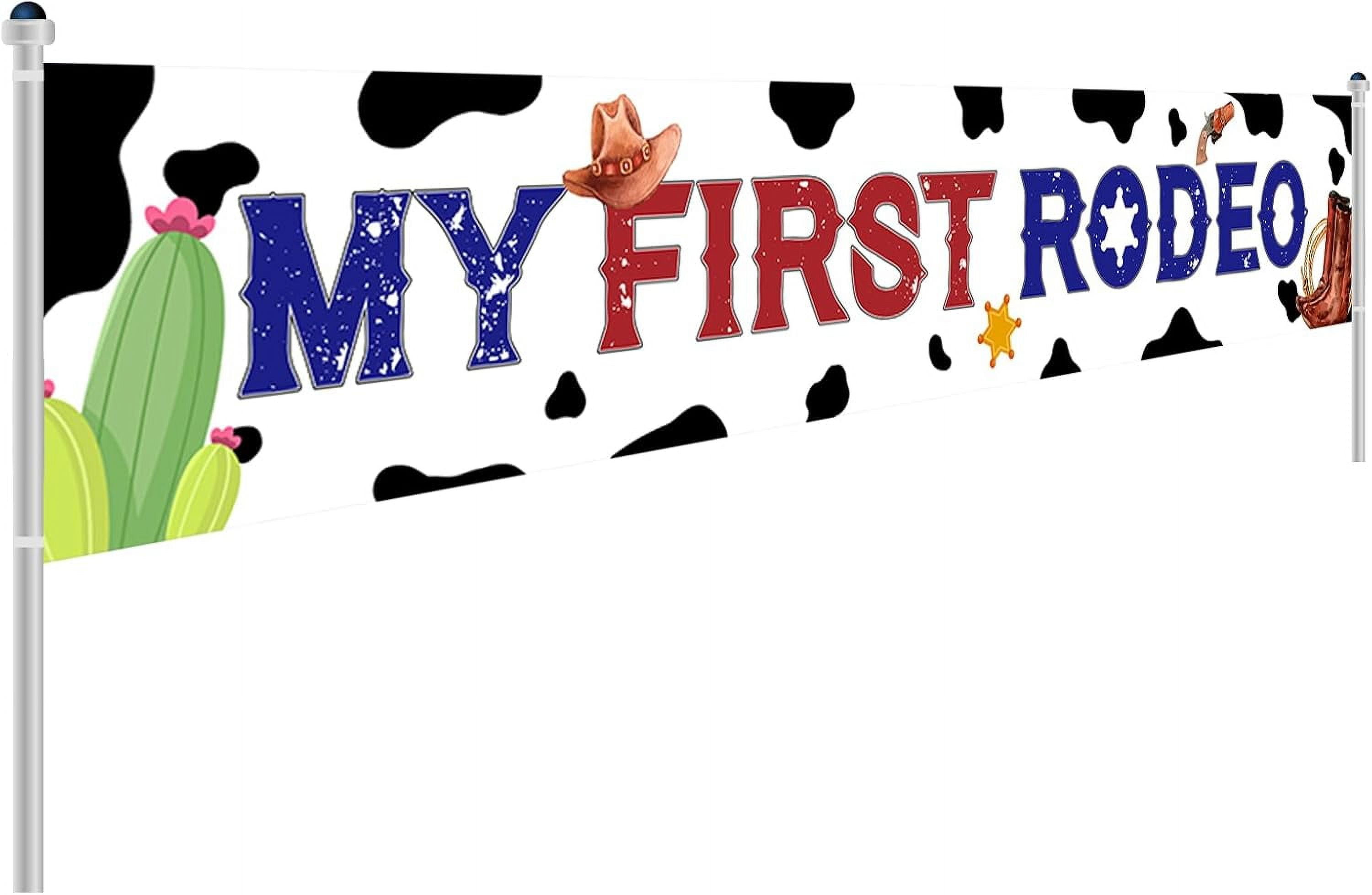 My First Rodeo Large Banner Western Cowboy 1st Birthday Party ...