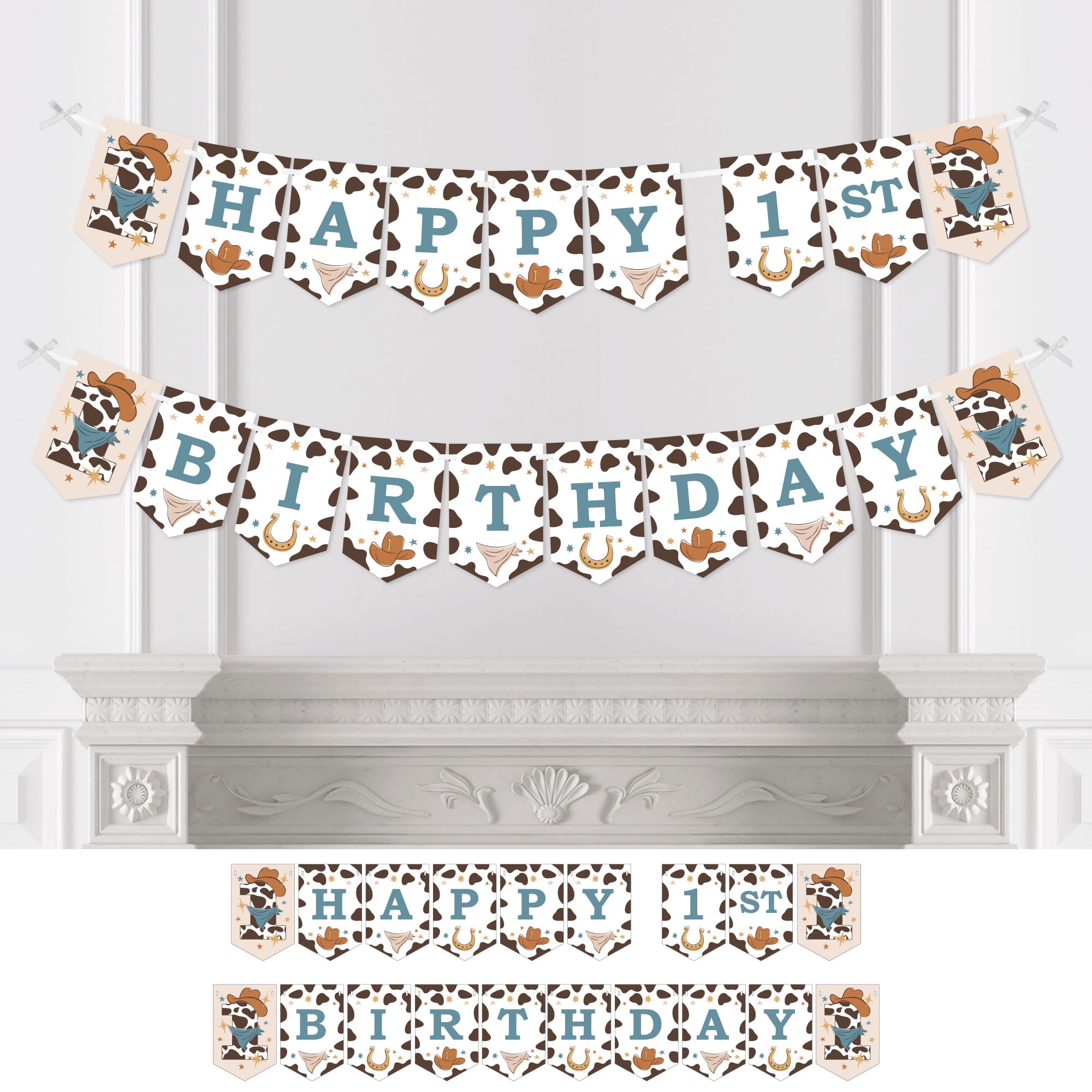 Big Dot of Happiness My First Rodeo - Little Cowboy 1st Birthday Party ...