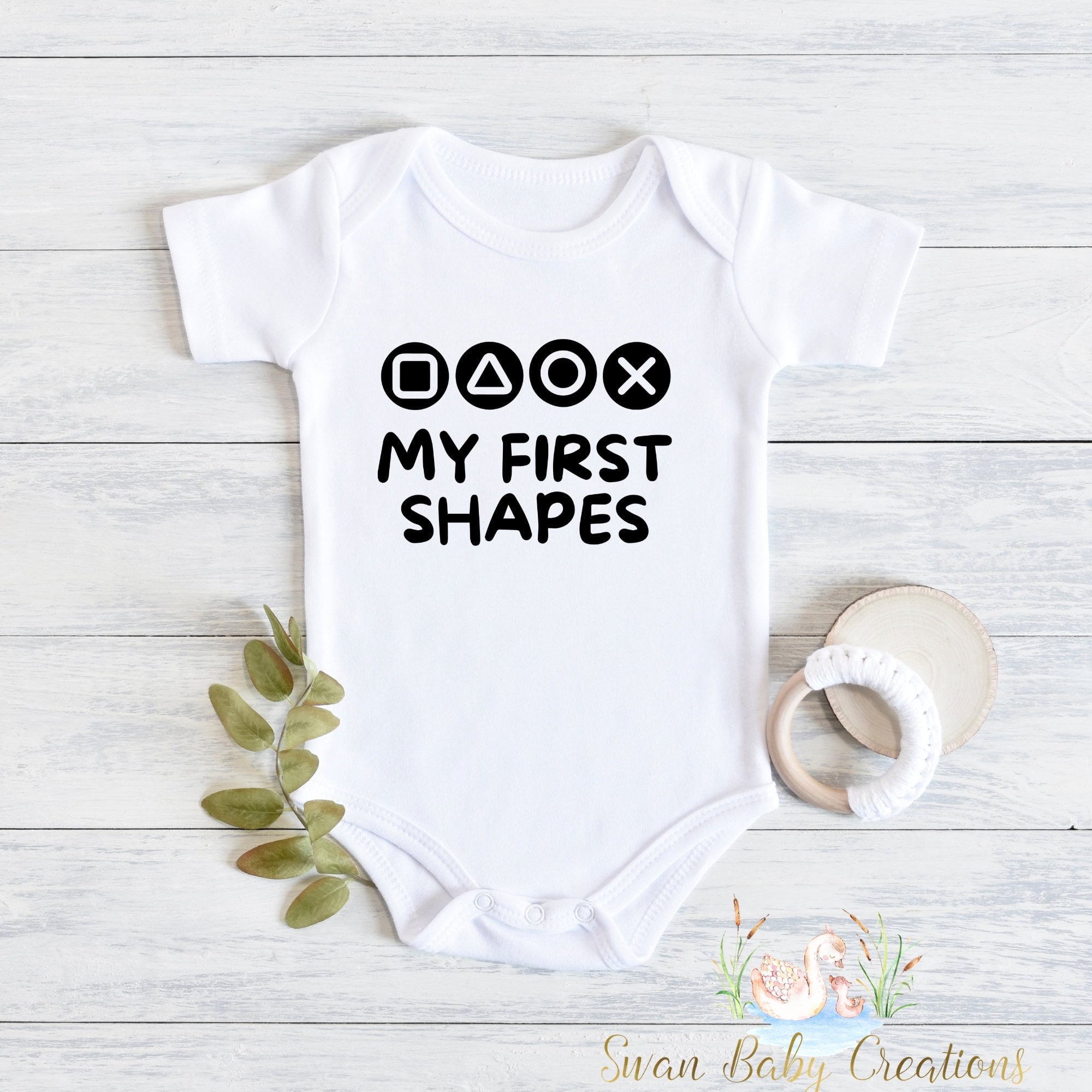 My First Shapes Baby Bodysuit, Baby Shower Gift, Future Gaming Buddy ...