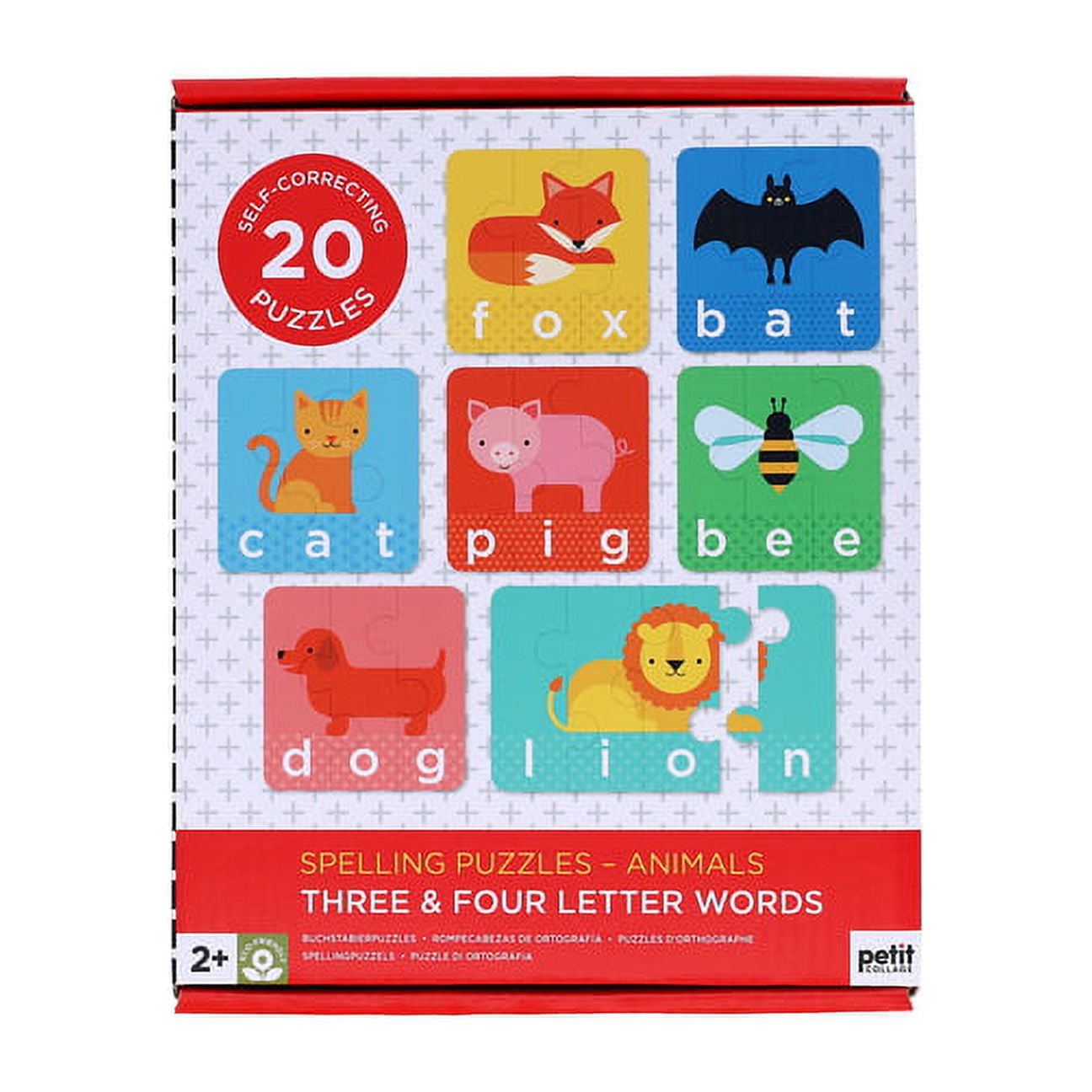 My First Spellings - Animals - Three & Four Piece Puzzles: Three & Four ...