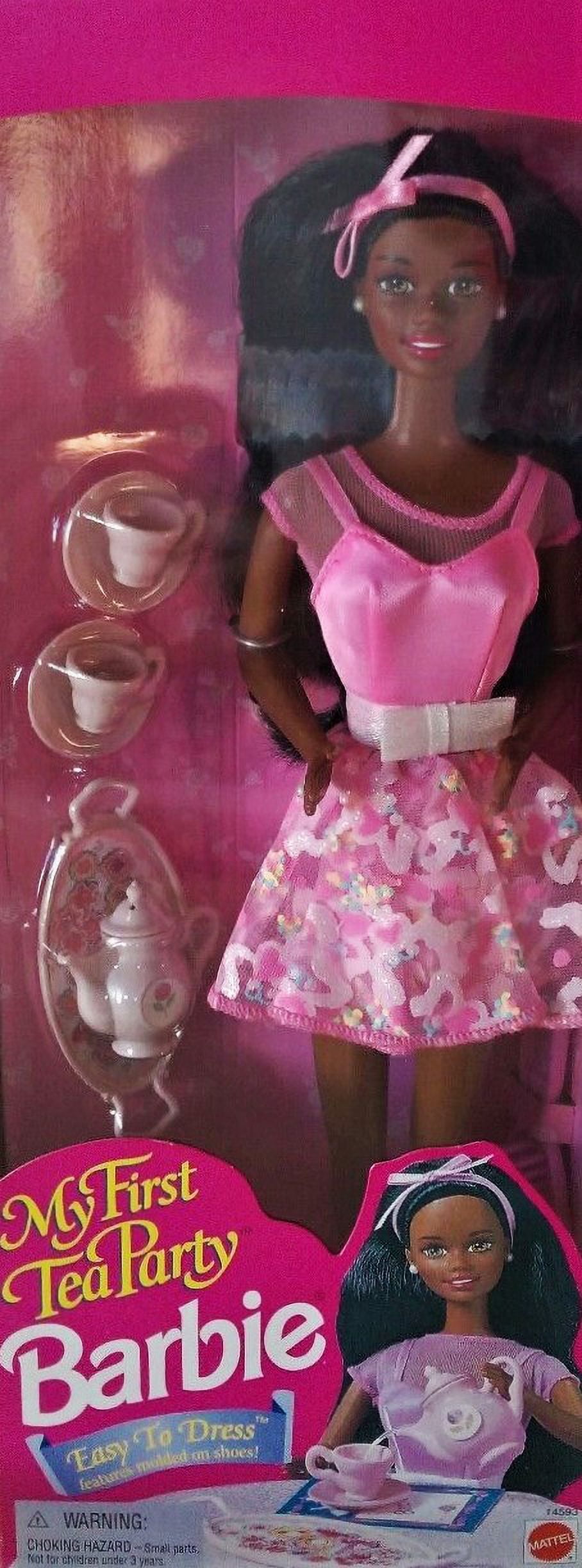 My First Tea Party Barbie Doll African American 1995 Mattel 14593 ...