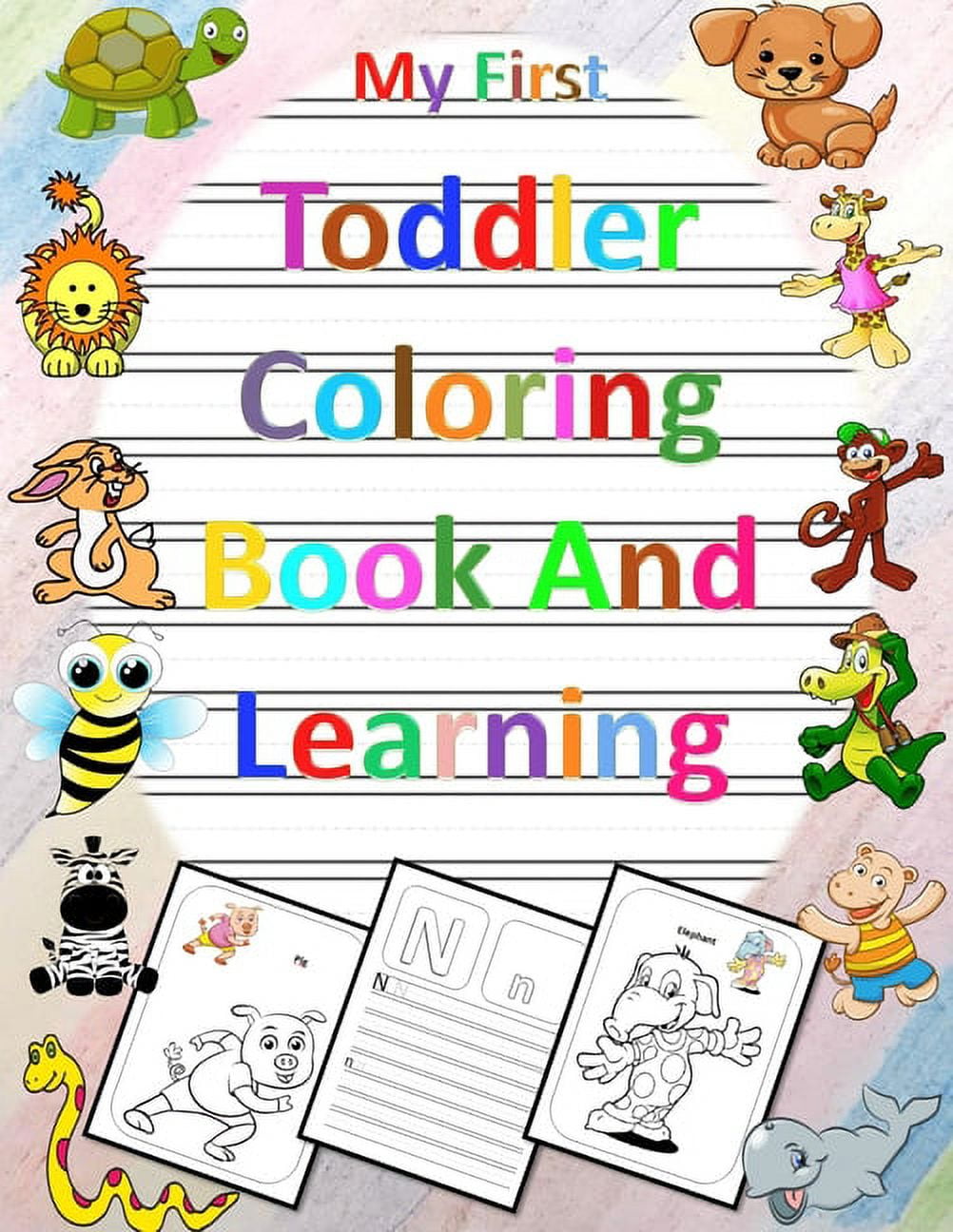 My First Toddler Coloring Book And Learning : Educational Coloring Book ...
