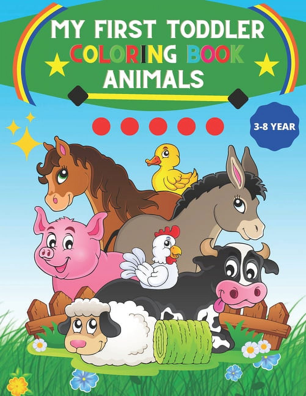 My First Toddler Coloring Book Animals For 3-8 Year - Walmart.com