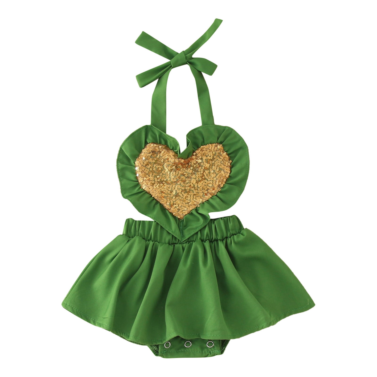 My First Valentines Day Baby Girl Outfit Love Print Long Sleeve Bubble Romper Top Skirt 2 Piece ...