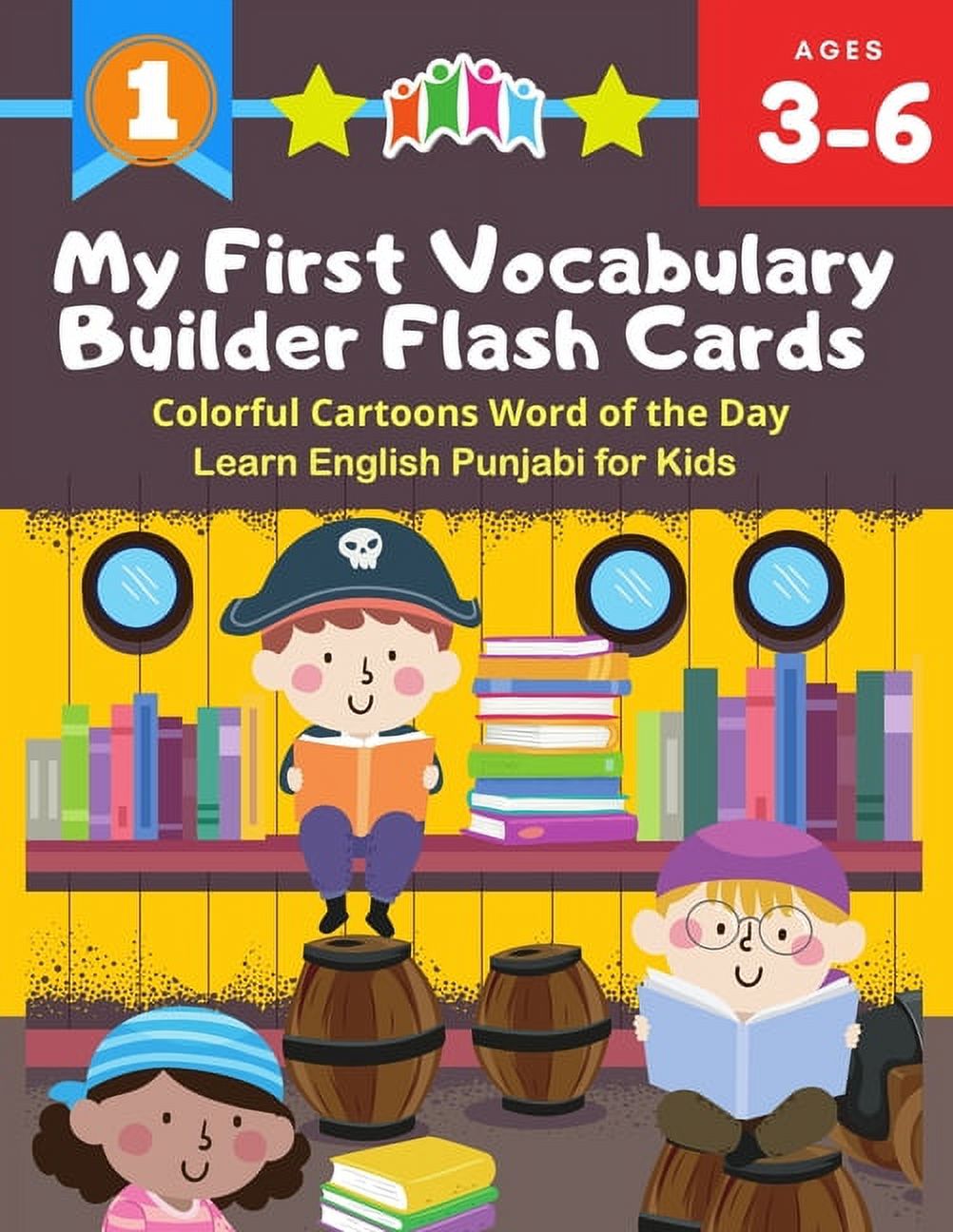 My First Vocabulary Builder Flash Cards Colorful Cartoons Word of the ...