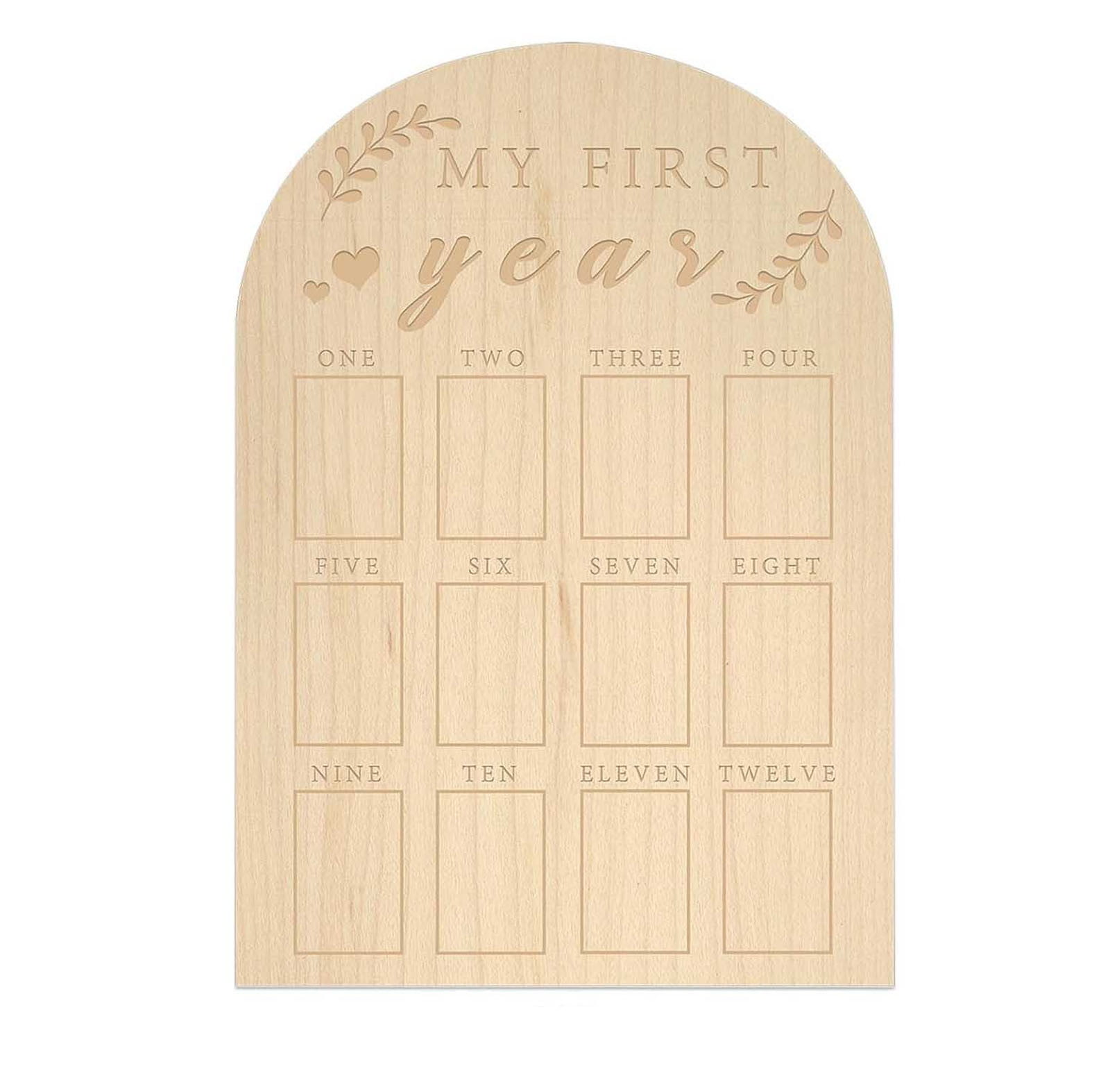 My First Year Photo Display Wood Board First Year Photo Frame Board 12 ...