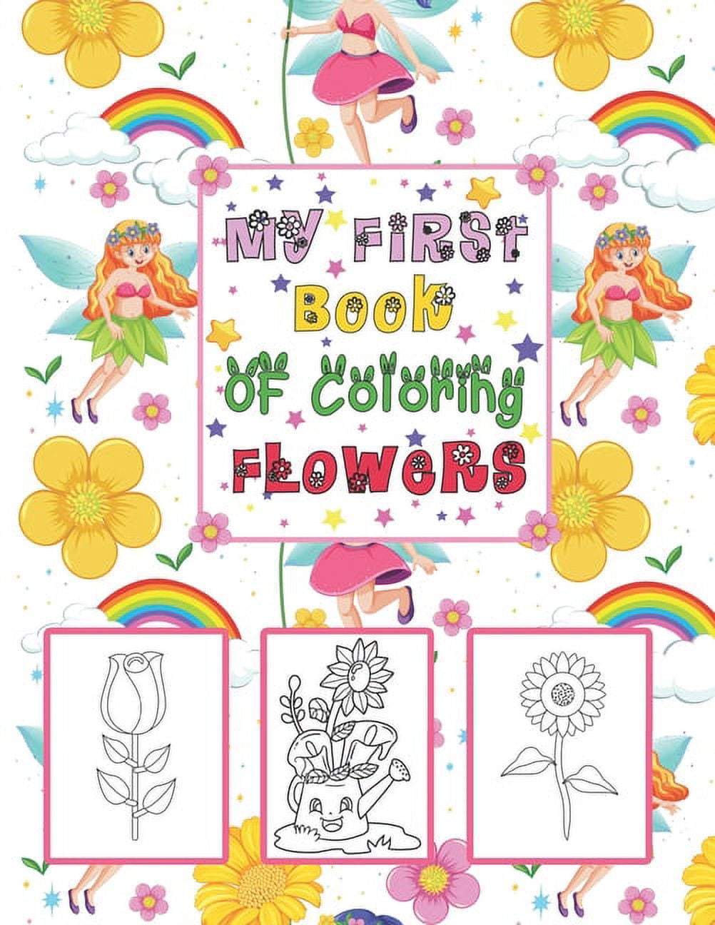 My First book Of coloring Flowers: Coloring & Activity Book with 56 ...