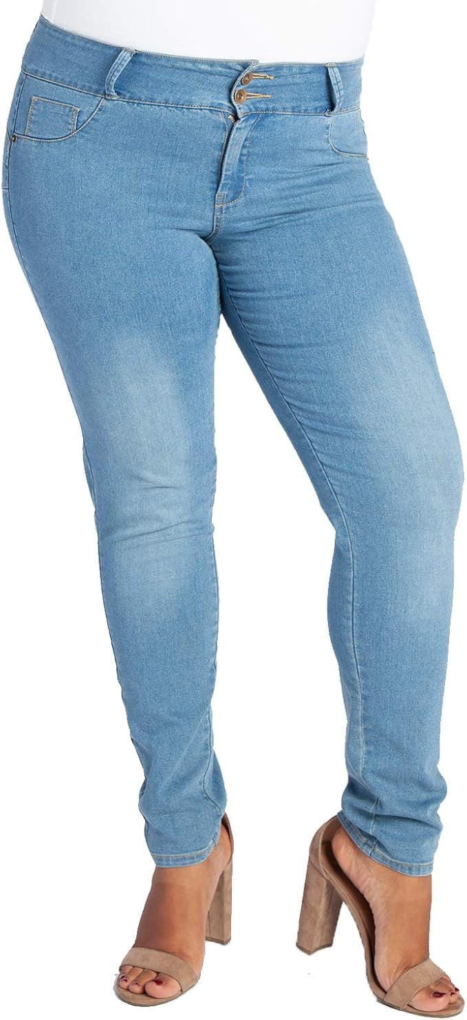 My Fit Jeans - Light Wash: Women's Stretch Denim Jeans with Pockets ...
