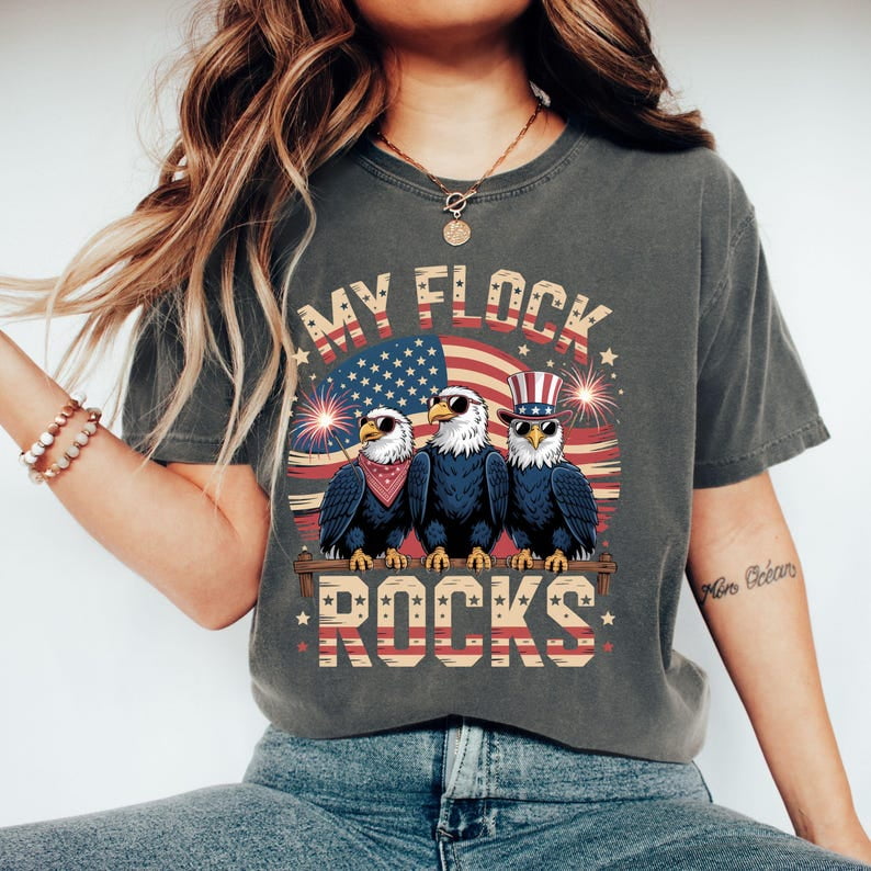 My Flock Rocks Eagle Tee Hoodie Patriotic Girls Trip Bachelorette ...