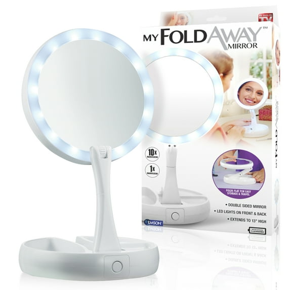 My Fold-Away Deluxe Large Double Face Magnifying LED-illuminated ...
