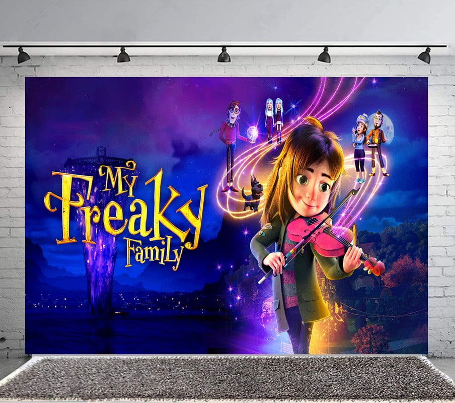 My Freaky Family Backdrop Banner Party Supplies Poster Movie Theme ...