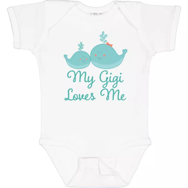 My Gigi Loves Me Baby Bodysuit From Grandma Grandchild Grandson Childs Bodysuit Cute Baby Onesie ...