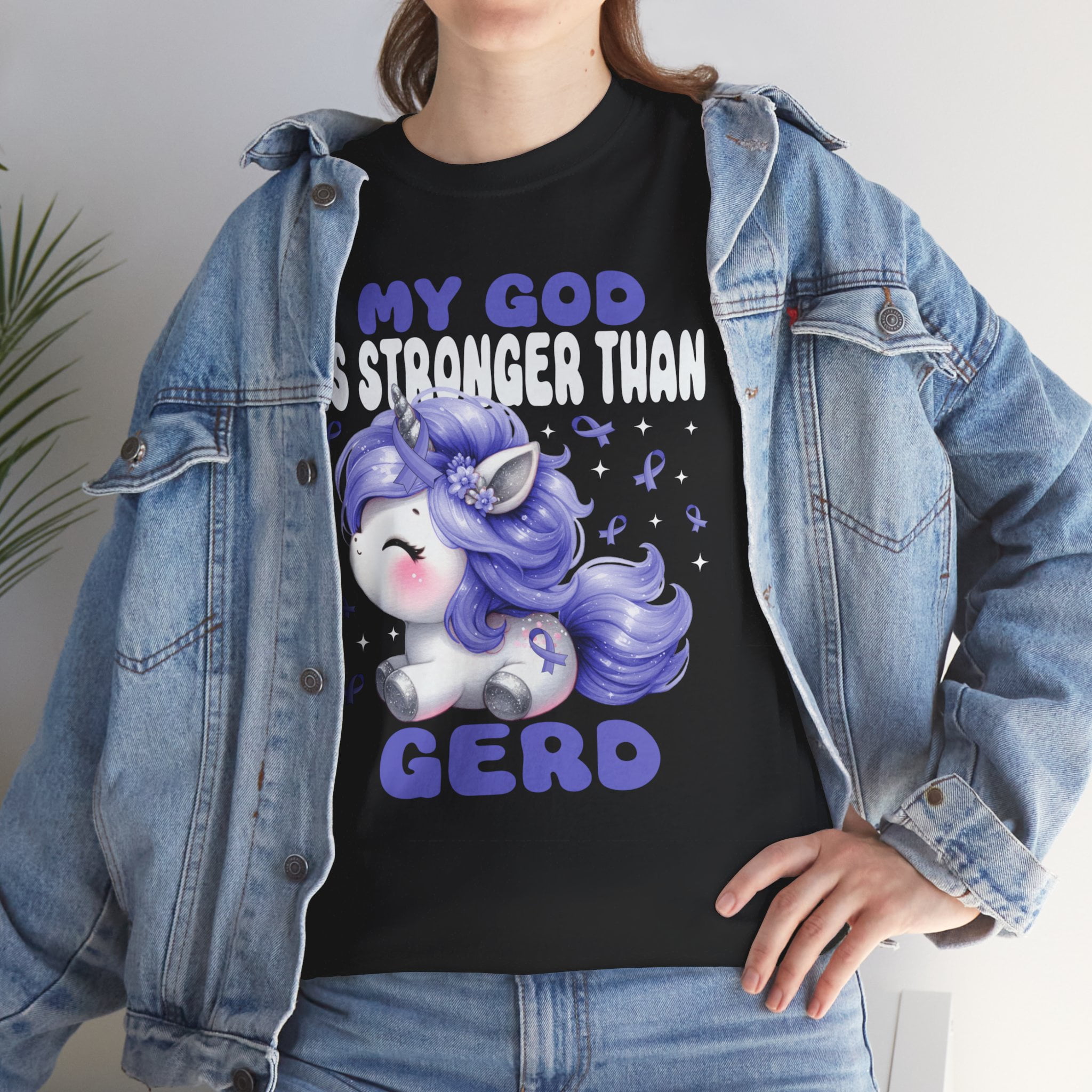 My God Is Stronger Than GERD Magical Unicorn Gift For Warrior Survivor ...