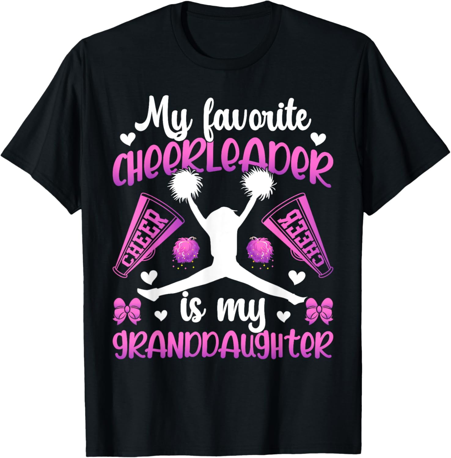 My Granddaughter Cheer Grandma Cheerleading Grandmother T-Shirt ...