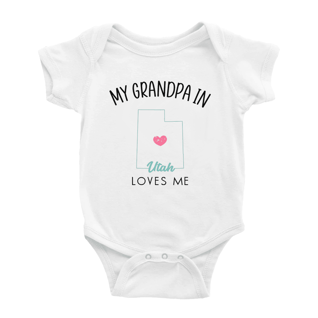 My Grandpa In Utah Loves Me Baby Clothing For Boy Girl Bodysuits 0-3 ...