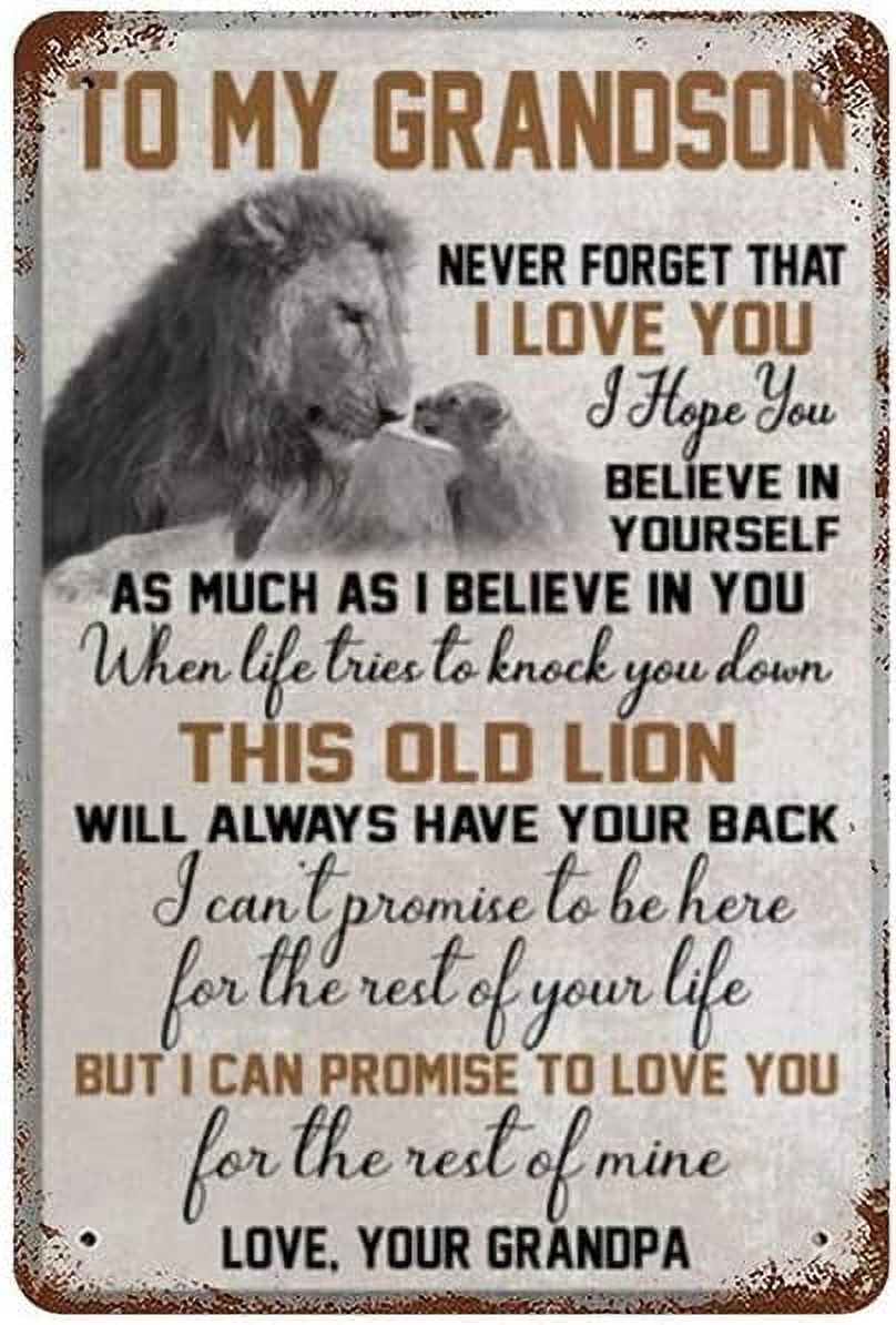 to My Grandson Never Forget That I Love You I Hope You Believe in ...