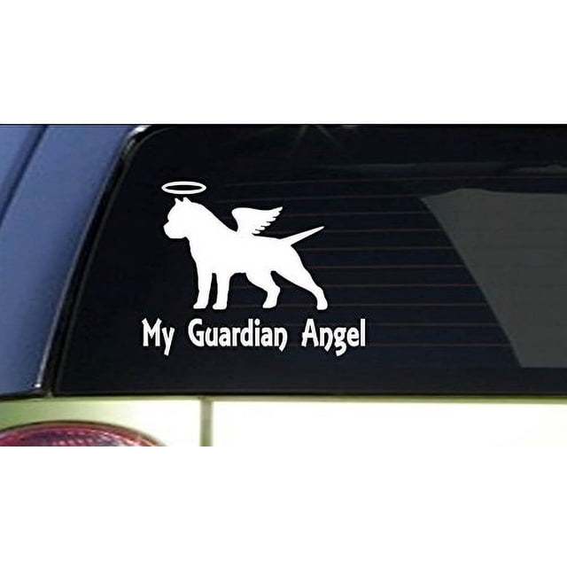 My Guardian Angel pitbull *I162* 6" Sticker decal pit bull american ...