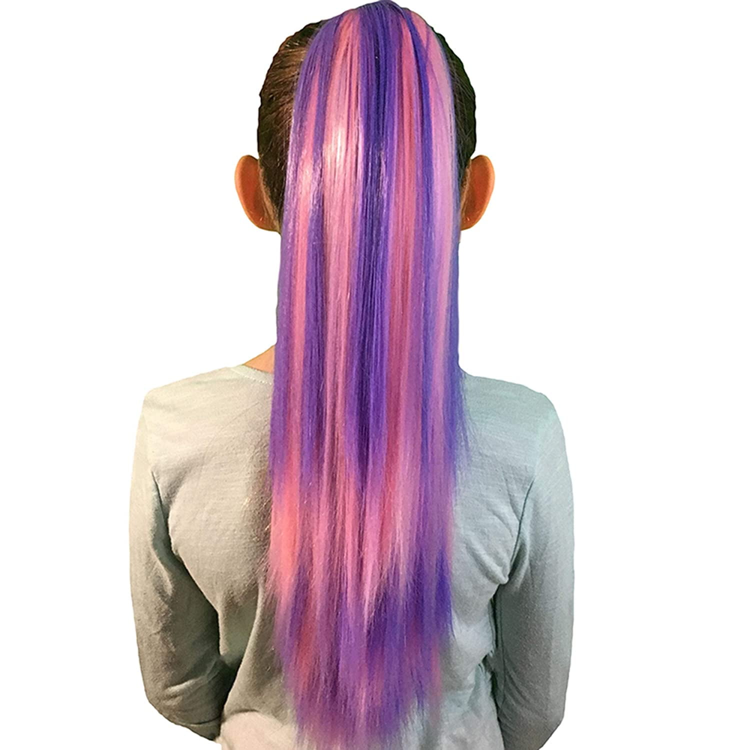 My Hair Popz Colorful Clip-in Hair Extensions for Kids - Rainbow ...
