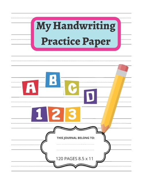 My Handwriting Practice Paper : Workbook trace letters alphabet ...