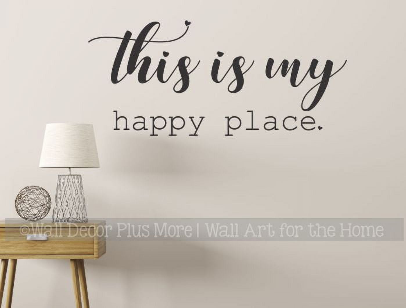 My Happy Place Vinyl Decal Sticker Inspirational Bedroom Camper Decor ...